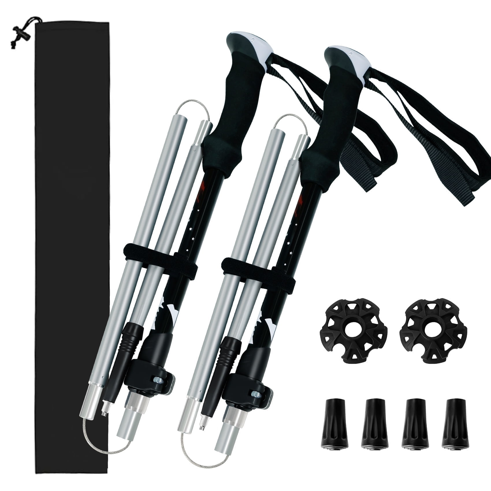 Kroyicegears Collapsible Aluminum Trekking Poles - Multipurpose Trail ...