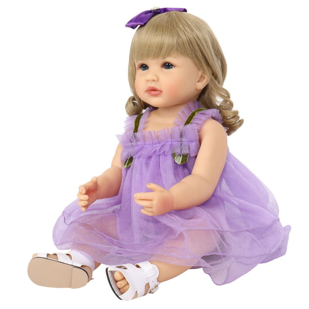 Krt22 Inch Doll Set Children'S Toy Single Simulation Purple Lace Skirt ...
