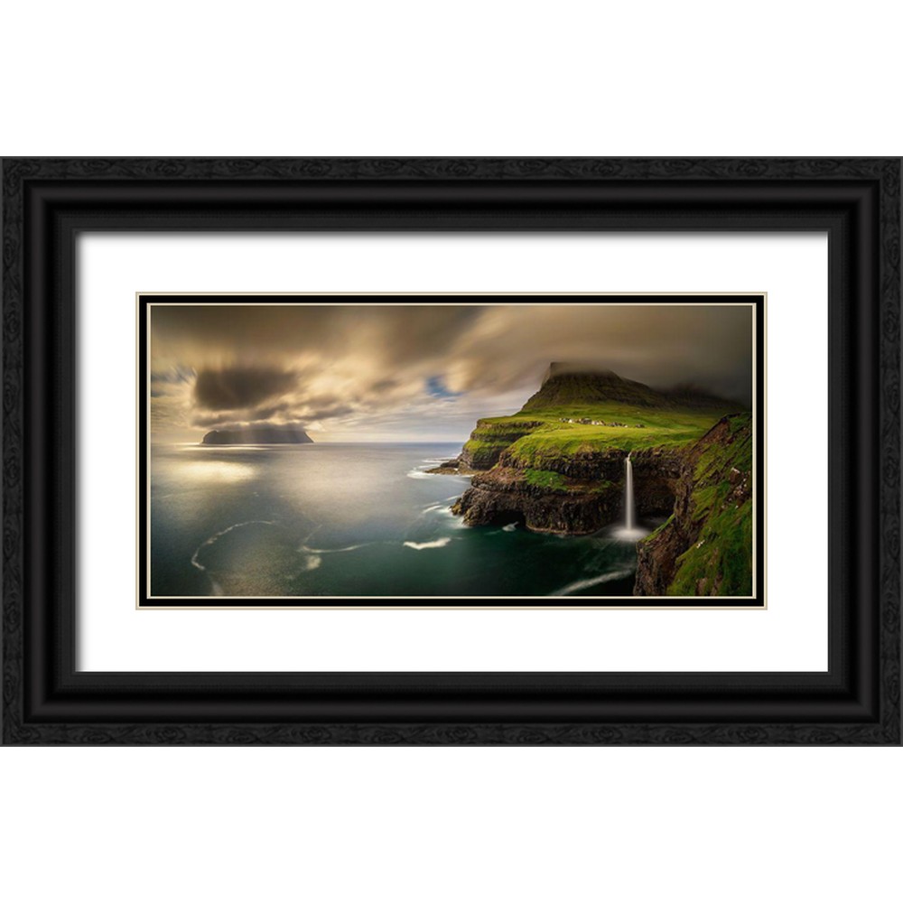 Kruczynski, Wojciech 24x14 Black Ornate Wood Framed with Double Matting ...