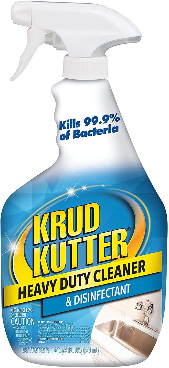 Krud Kutter 298309 Heavy Duty Cleaner & Disinfectant, 32oz Spray, Clear ...