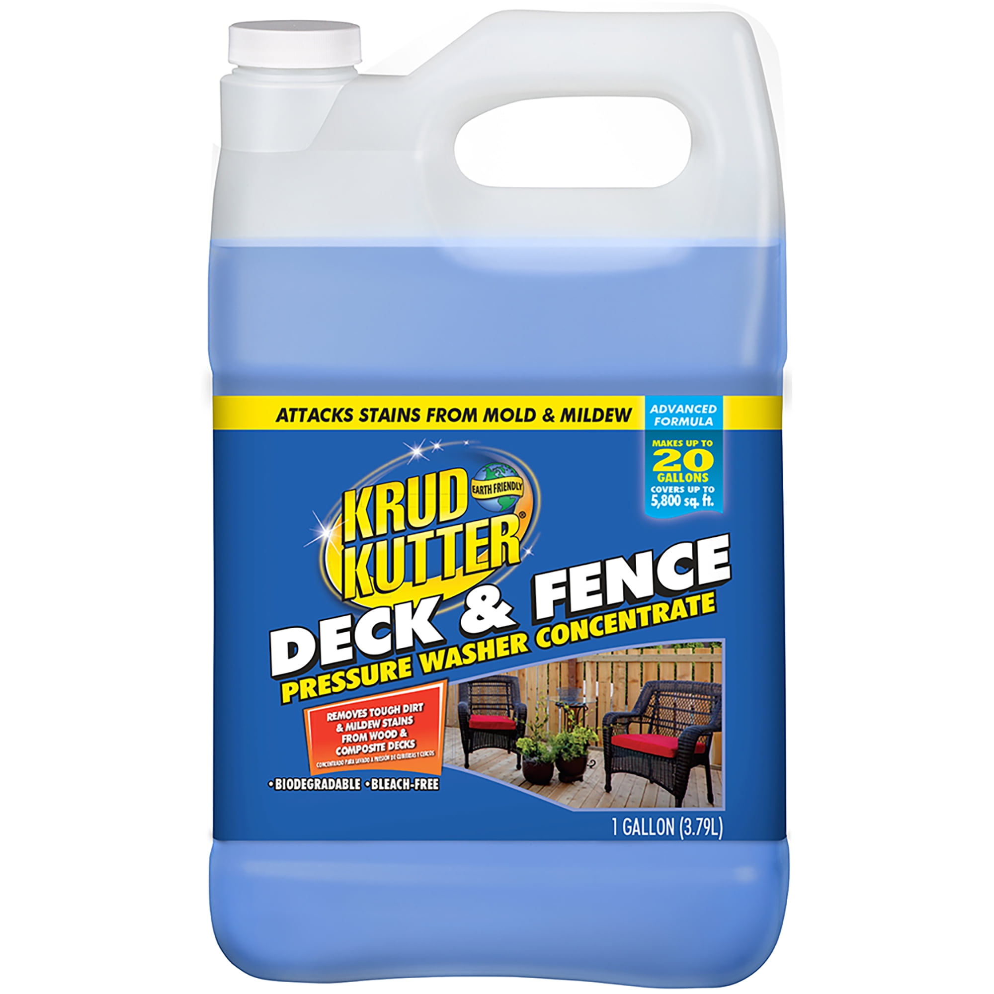 Krud Kutter Deck & Fence Advanced Formula Pressure Washer, Stain Remover and Cleaner for ...