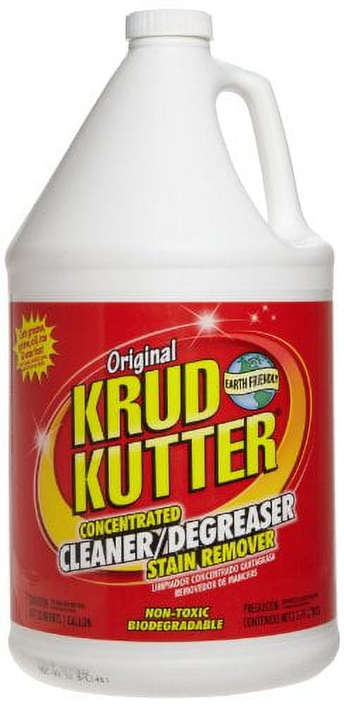Krud Kutter KK012 Original Concentrated Cleaner Degreaser/Stain Remover with No Odor, 1 Gallon ...