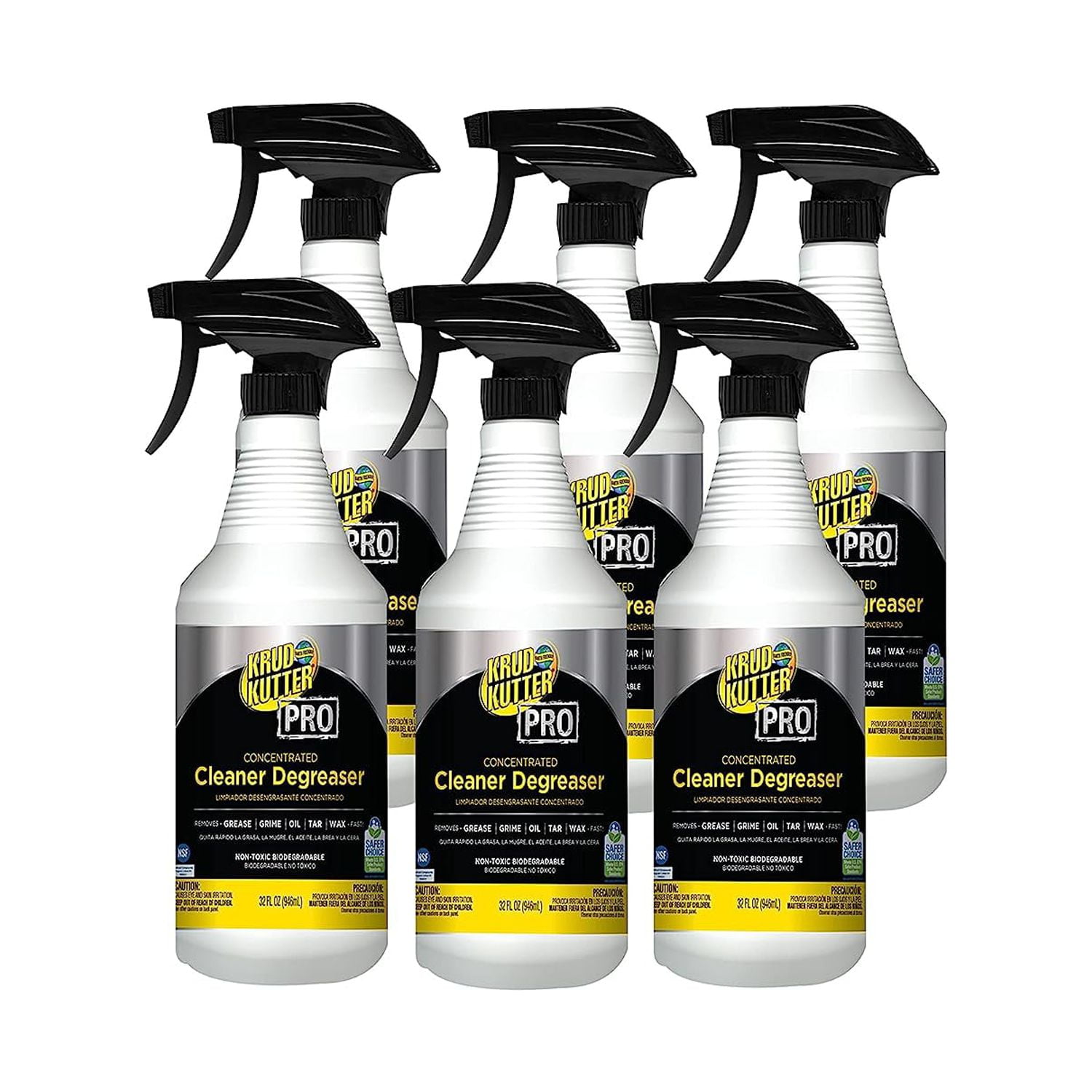 Krud Kutter Pro 352263 Multi-Purpose Concentrated Cleaner Degreaser, 32 oz, 6 Pack - Walmart.com