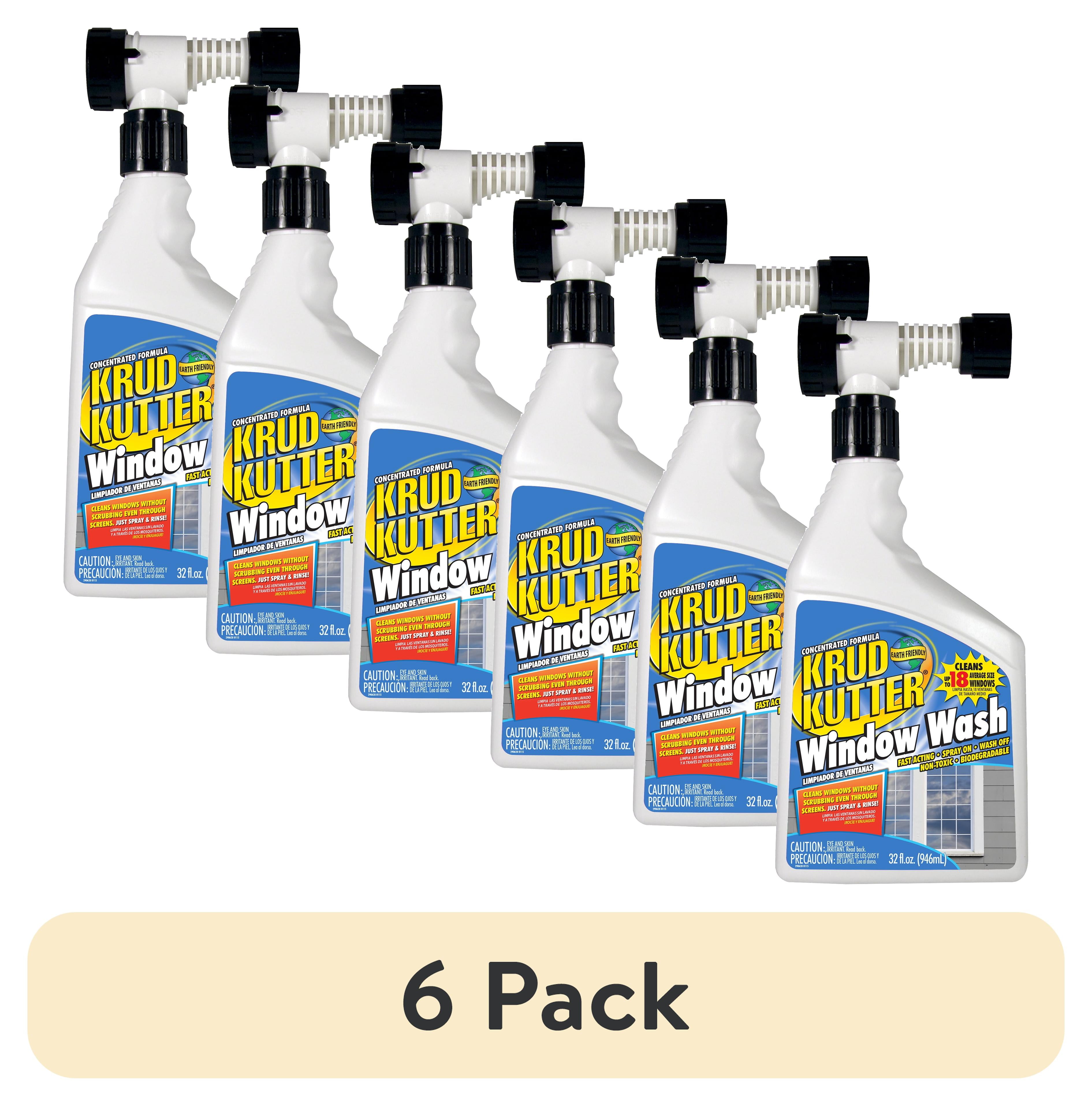 (6 pack) Krud Kutter Hose End Window Wash Cleaner Liquid Concentrate-WW32H4, 32 oz Bottle ...