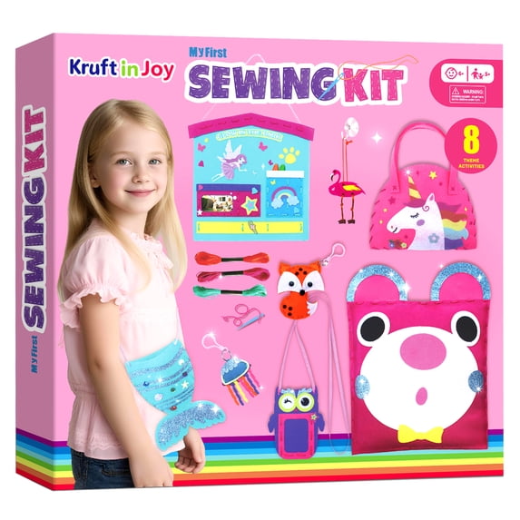 Kruft in Joy, Sewing Kit, with Embroidery & Felt Crafts, Kids 5-12 ...