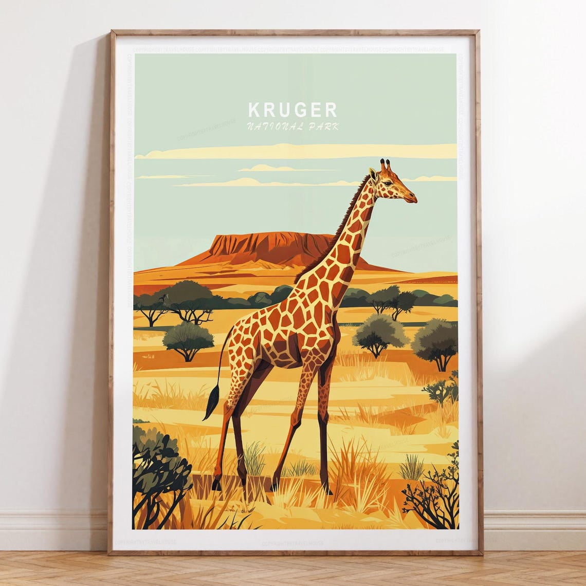 Kruger Wall Art Print, Kruger National Park Travel Poster, Kruger ...