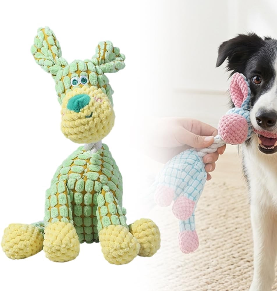 Kruggo Indestructible Lush Squeaky Toys Indestructible Chew Toy, 2026 ...