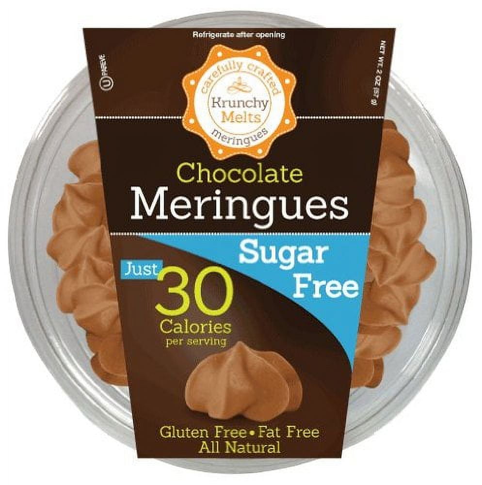 Krunchy Melts Sugar Free Meringues Chocolate Cookies 2oz. - Gluten Free ...