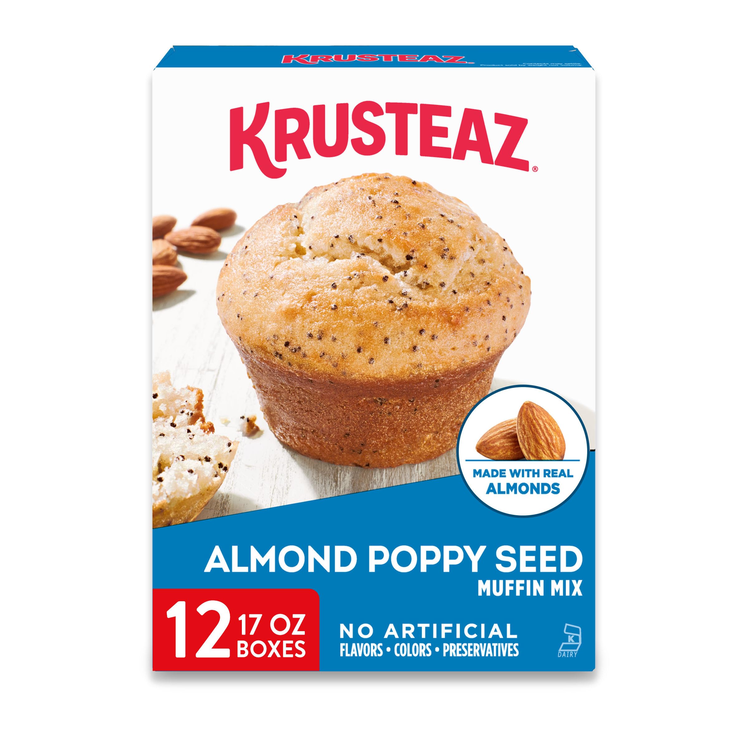 Krusteaz Almond Poppy Seed IEF31 Muffin Mix, Muffin Mix Made With Real ...