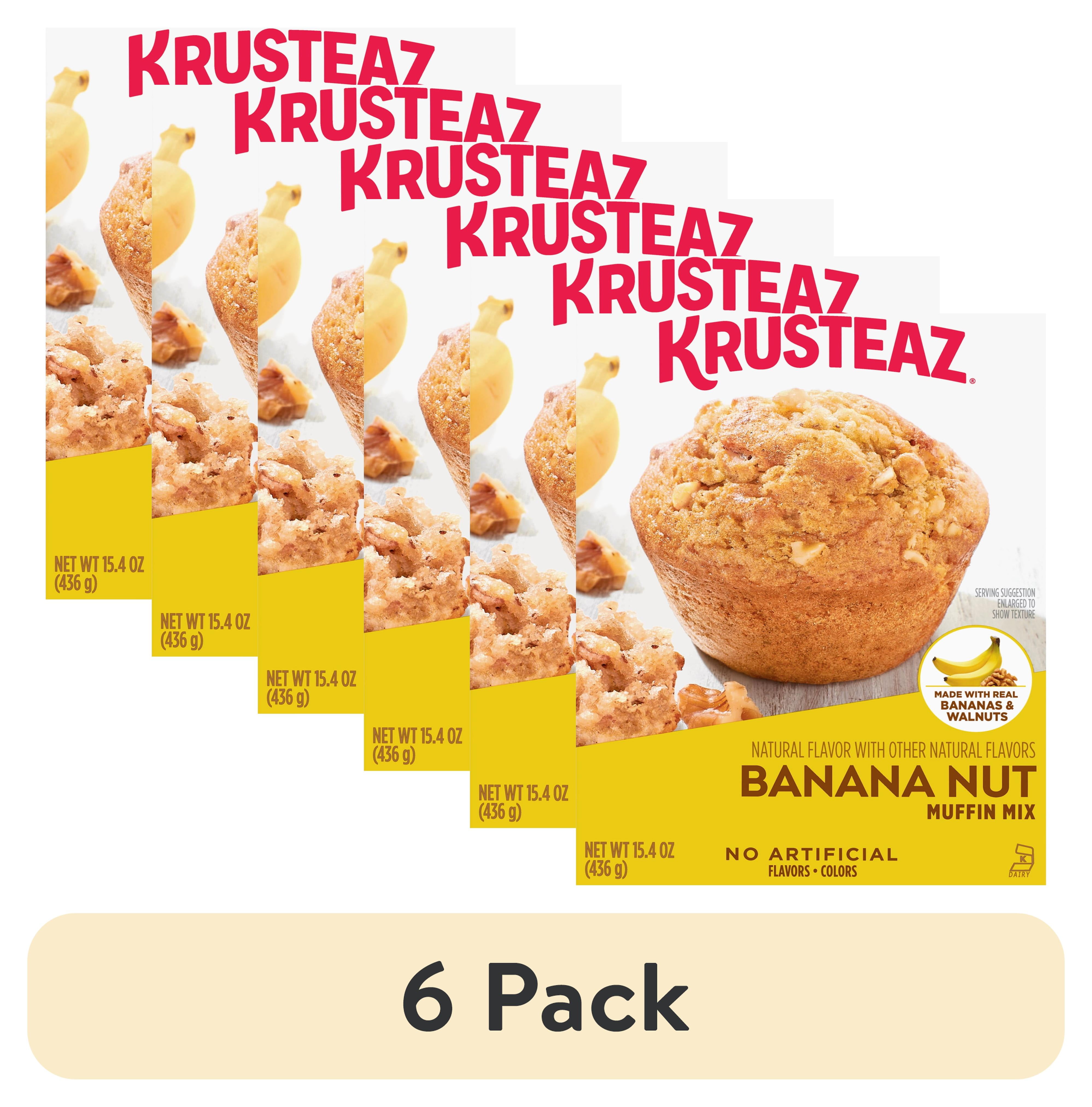 (6 pack) Krusteaz Banana Nut Muffin Mix 15.4 OZ Box - Walmart.com