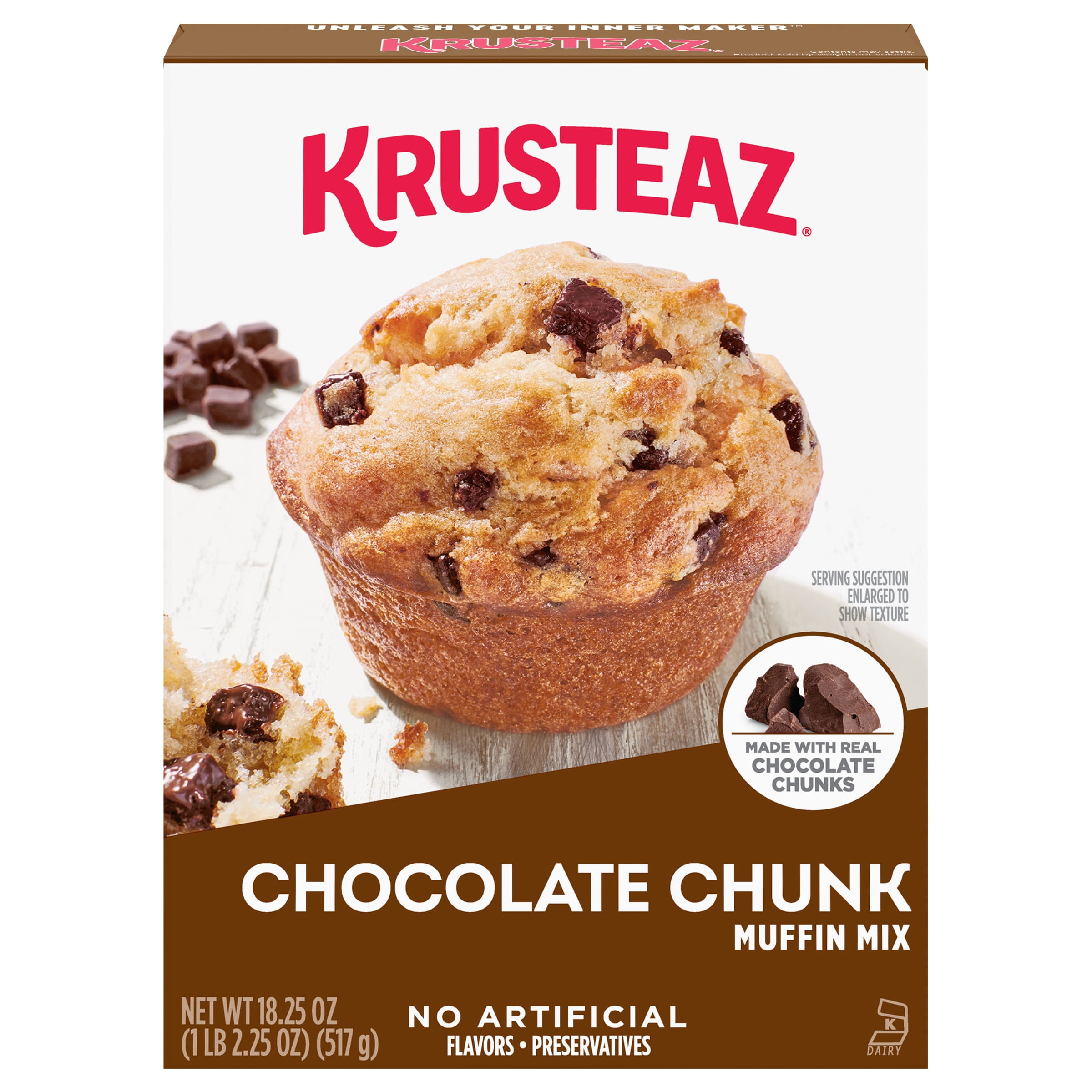 Krusteaz® Chocolate Chunk Muffin Mix 18.25 oz. Box - Walmart Business ...