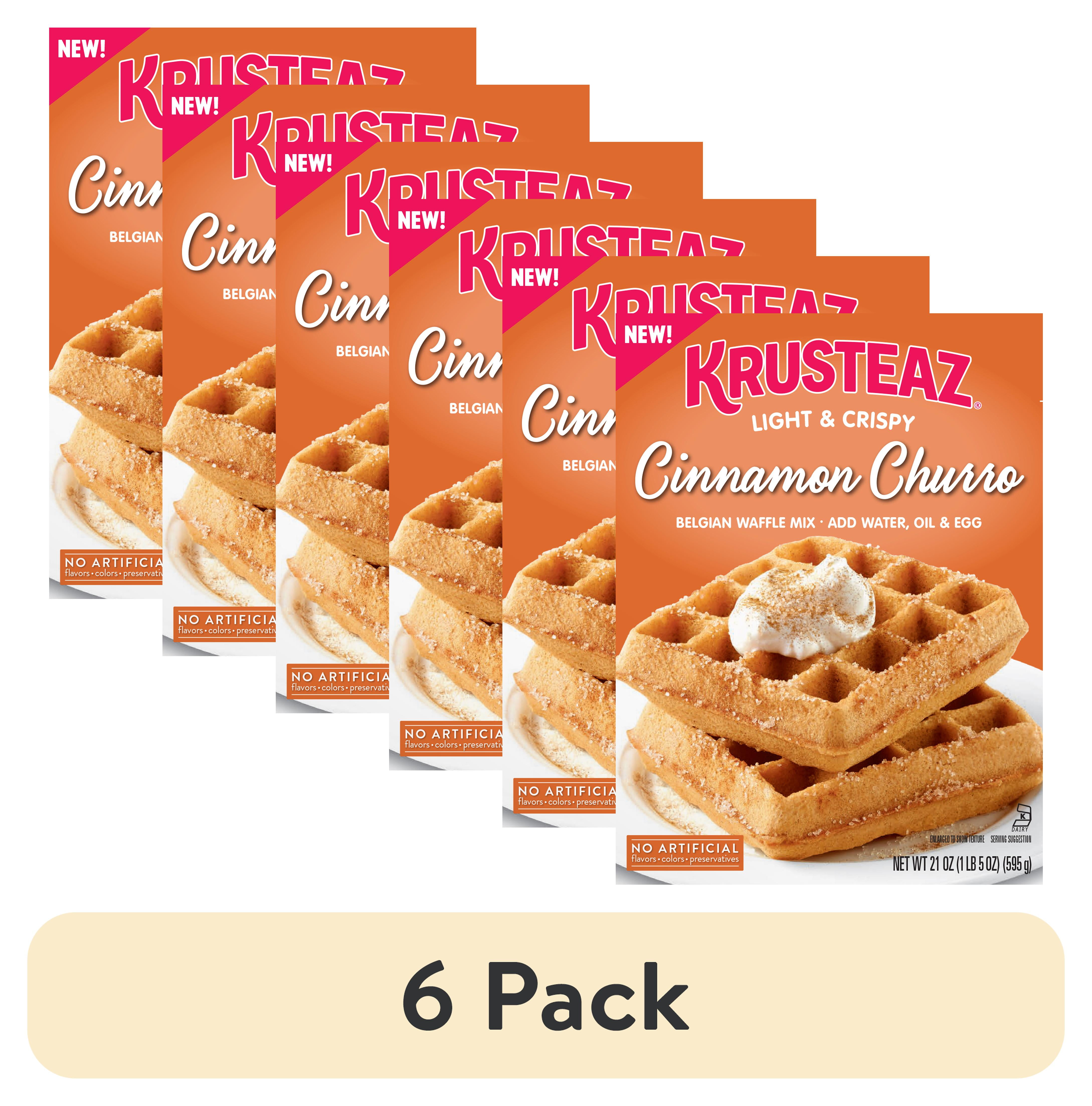 (6 pack) Krusteaz Cinnamon Churro Belgian Waffle Mix - Walmart.com