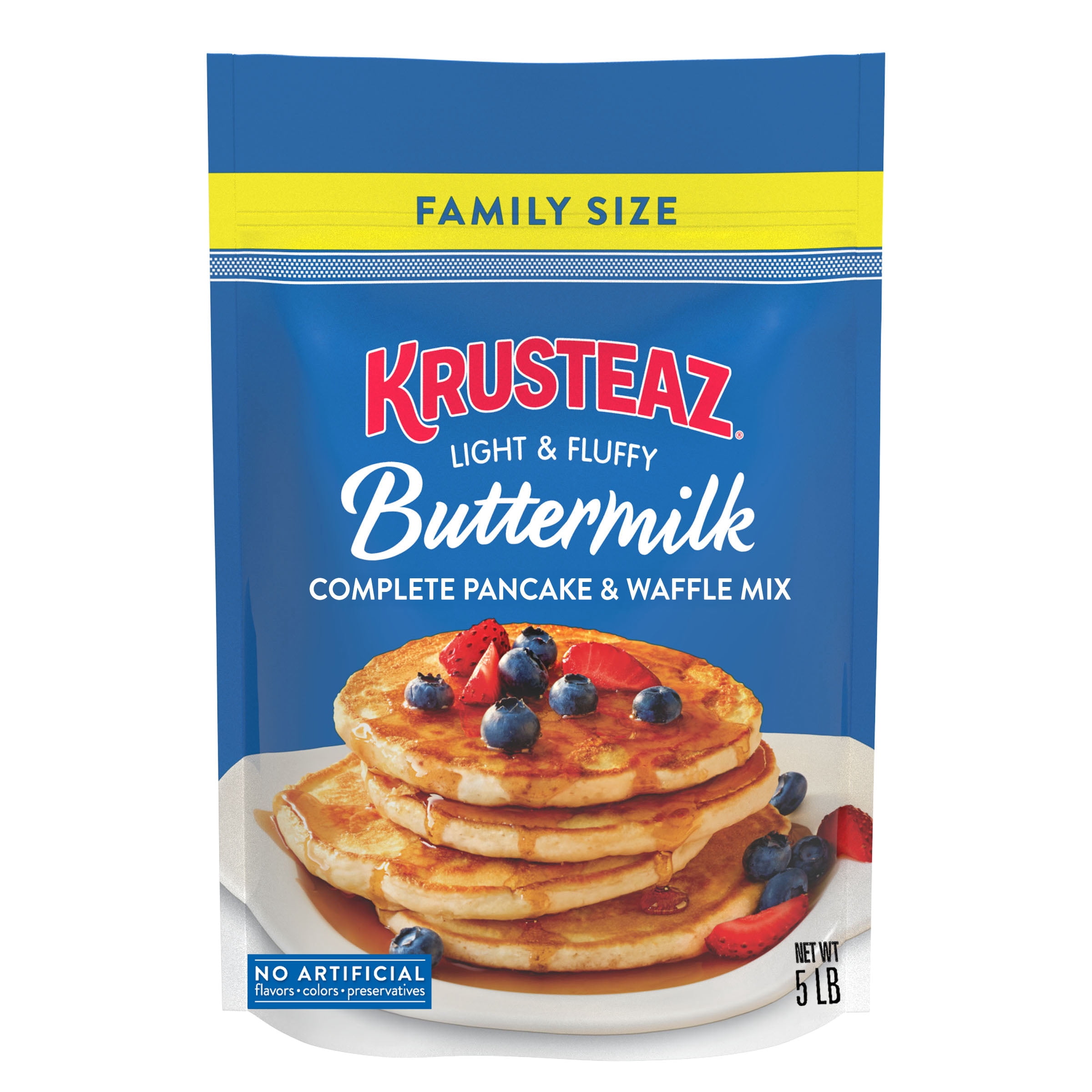 Krusteaz Complete Buttermilk Pancake & Waffle Mix, 5 lb Bag - Walmart.com