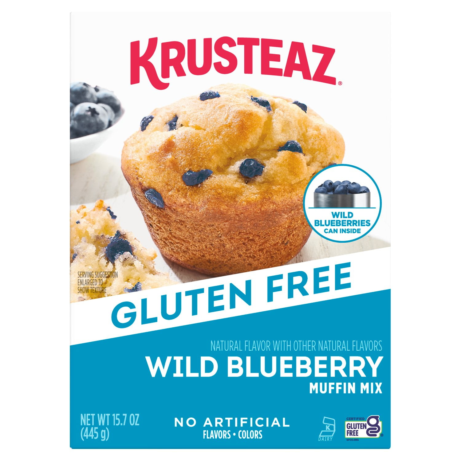 Krusteaz Gluten Free Blueberry Muffin Mix 15.7 oz Package May Vary ...