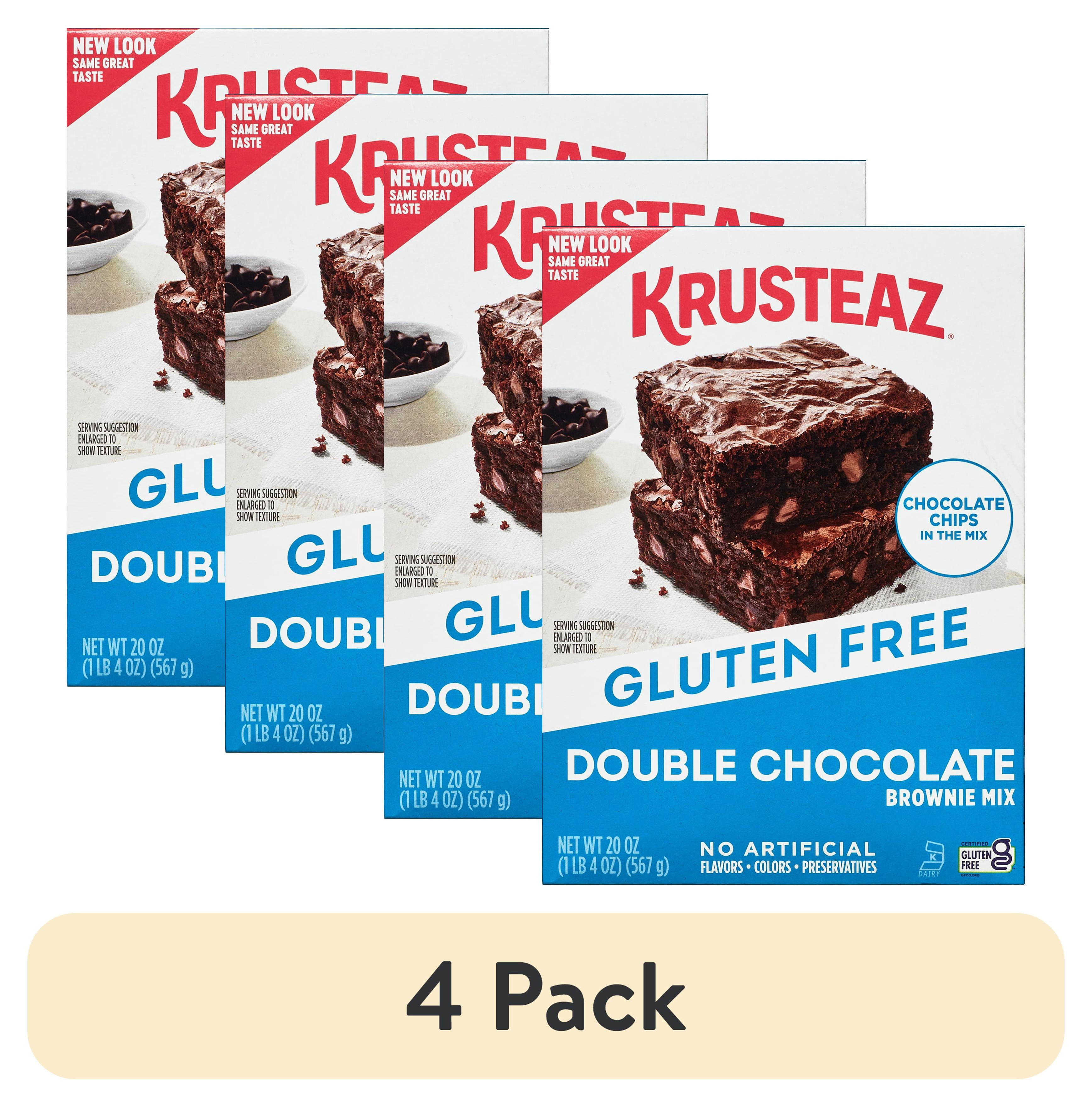 (4 pack) Krusteaz Gluten Free Double Chocolate Brownie Mix, Includes ...