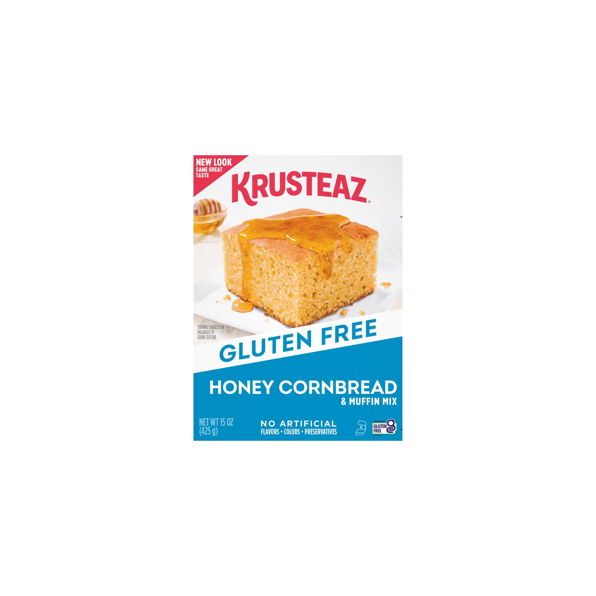Krusteaz Gluten Free Honey Cornbread Mix, Made with Real Honey, 15 oz ...