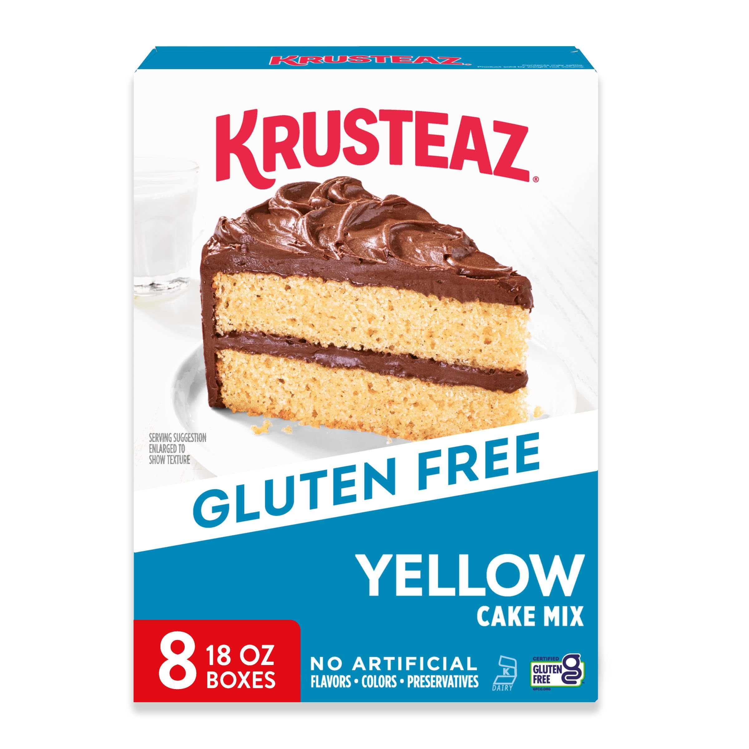 Krusteaz Gluten Free Yellow DEF29 Cake Mix, No Artificial Flavors ...