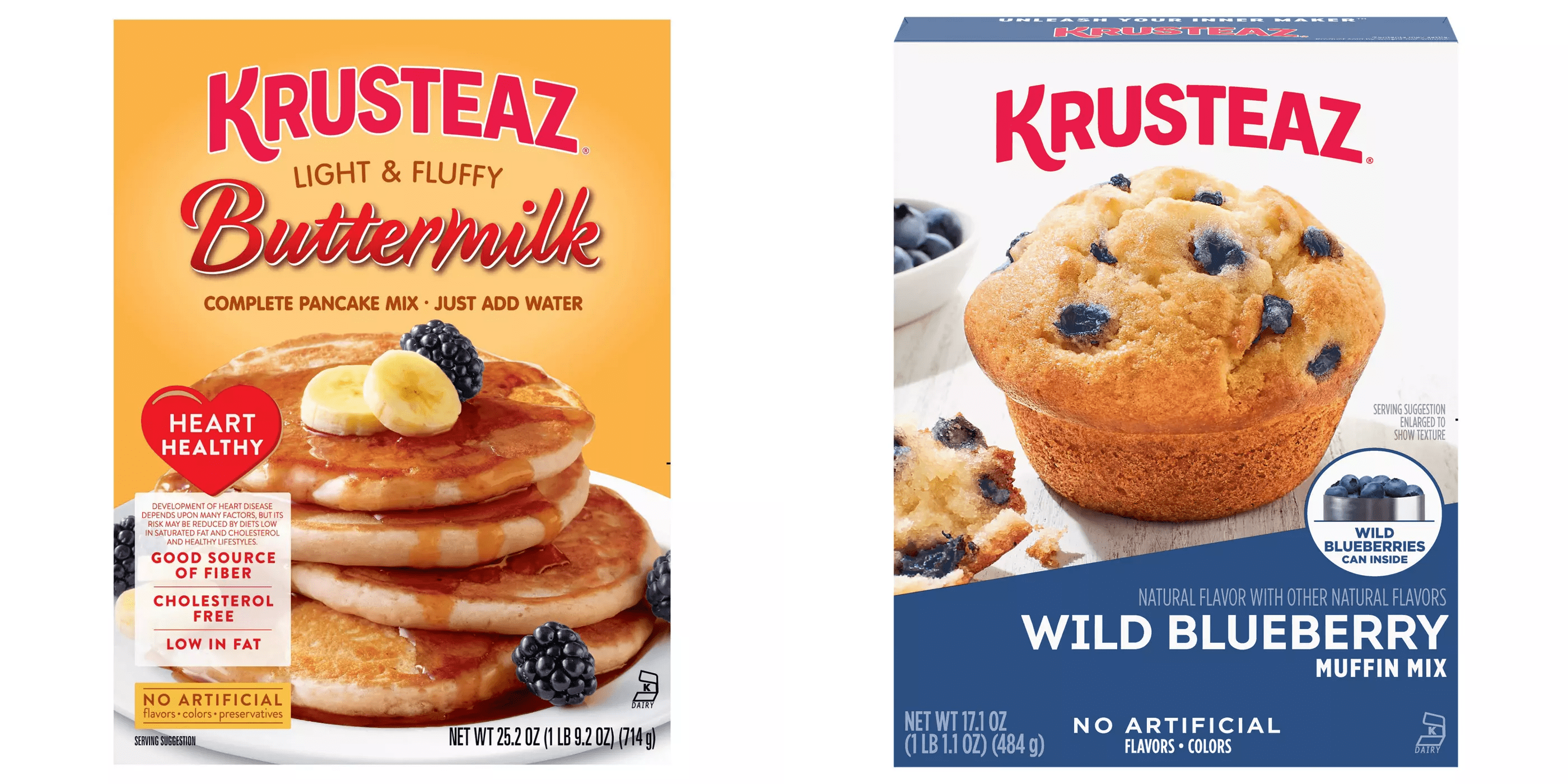 Krusteaz Heart Healthy Buttermilk Complete Pancake Mix-25.2oz&Krusteaz ...