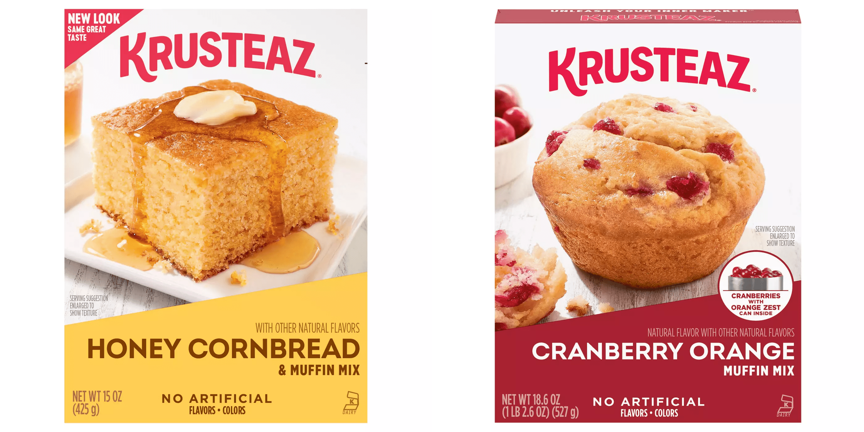 Krusteaz Honey Cornbread & Muffin Mix, 15 oz&Krusteaz Cranberry Orange ...