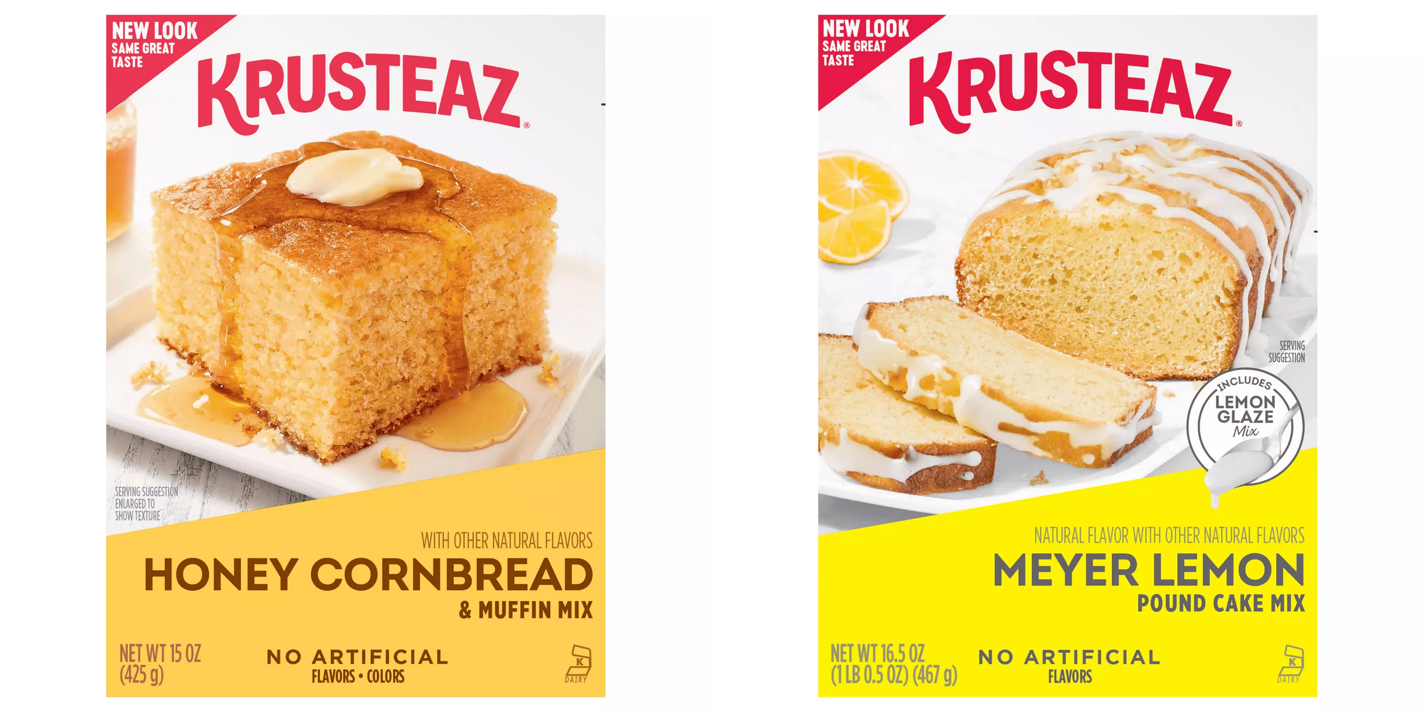Krusteaz Honey Cornbread & Muffin Mix, 15 oz&Krusteaz Meyer Lemon Pound ...