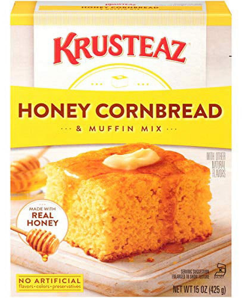Krusteaz Honey Cornbread and Muffin Mix - No Artificial Colors, Flavors or Preservatives - 15 OZ ...