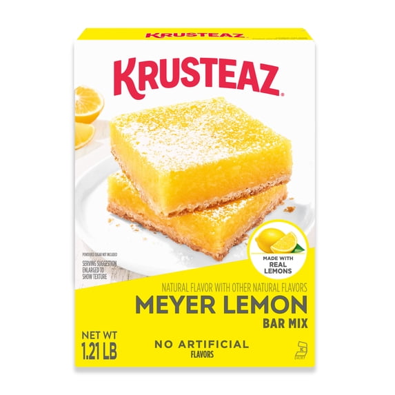 Krusteaz Meyer Lemon Bars Supreme Mix 19.35 oz with Tangy Lemon Filling ...