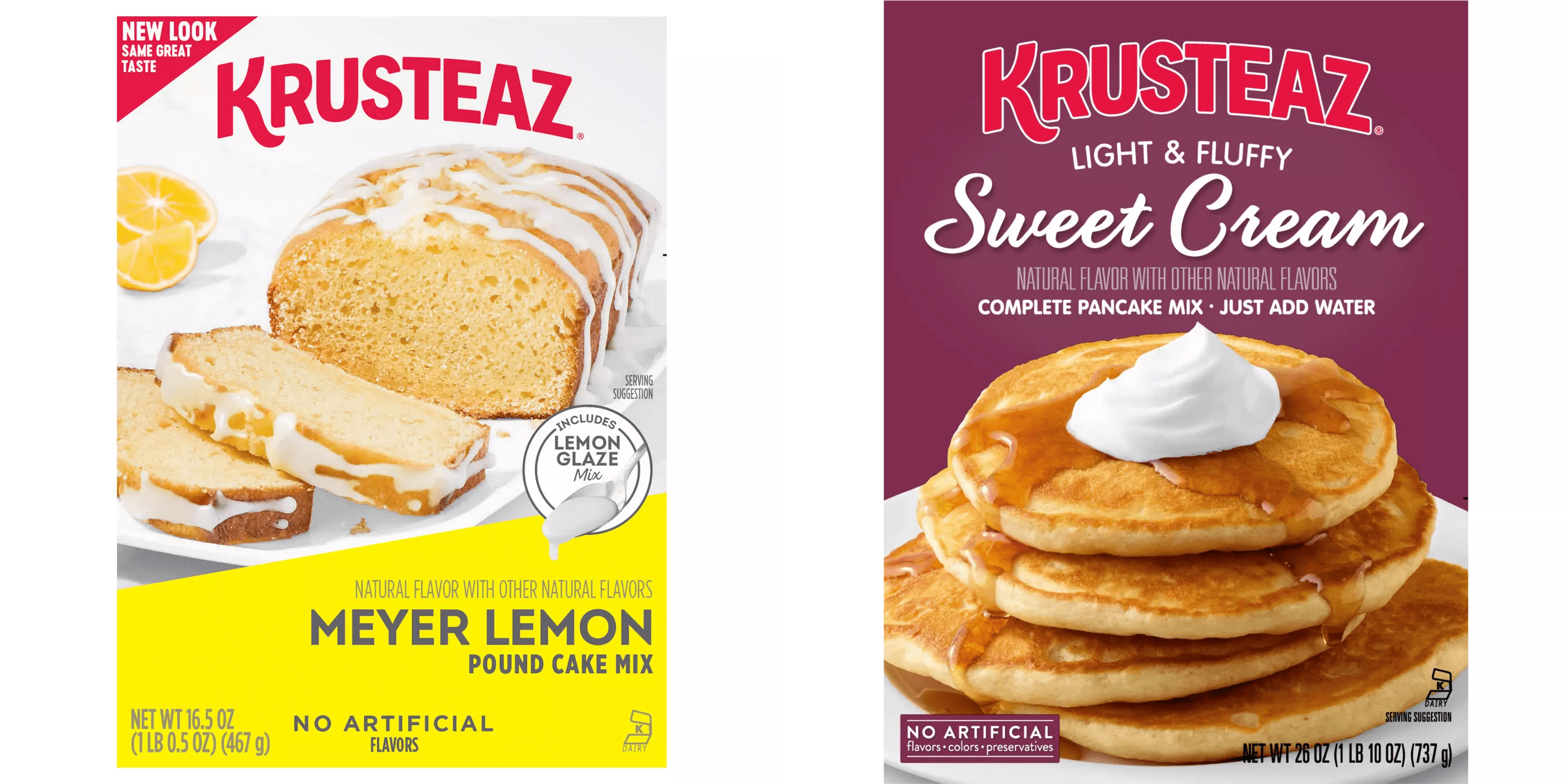 Krusteaz Meyer Lemon Pound Cake Mix, 16.5 oz&Krusteaz Sweet Cream ...