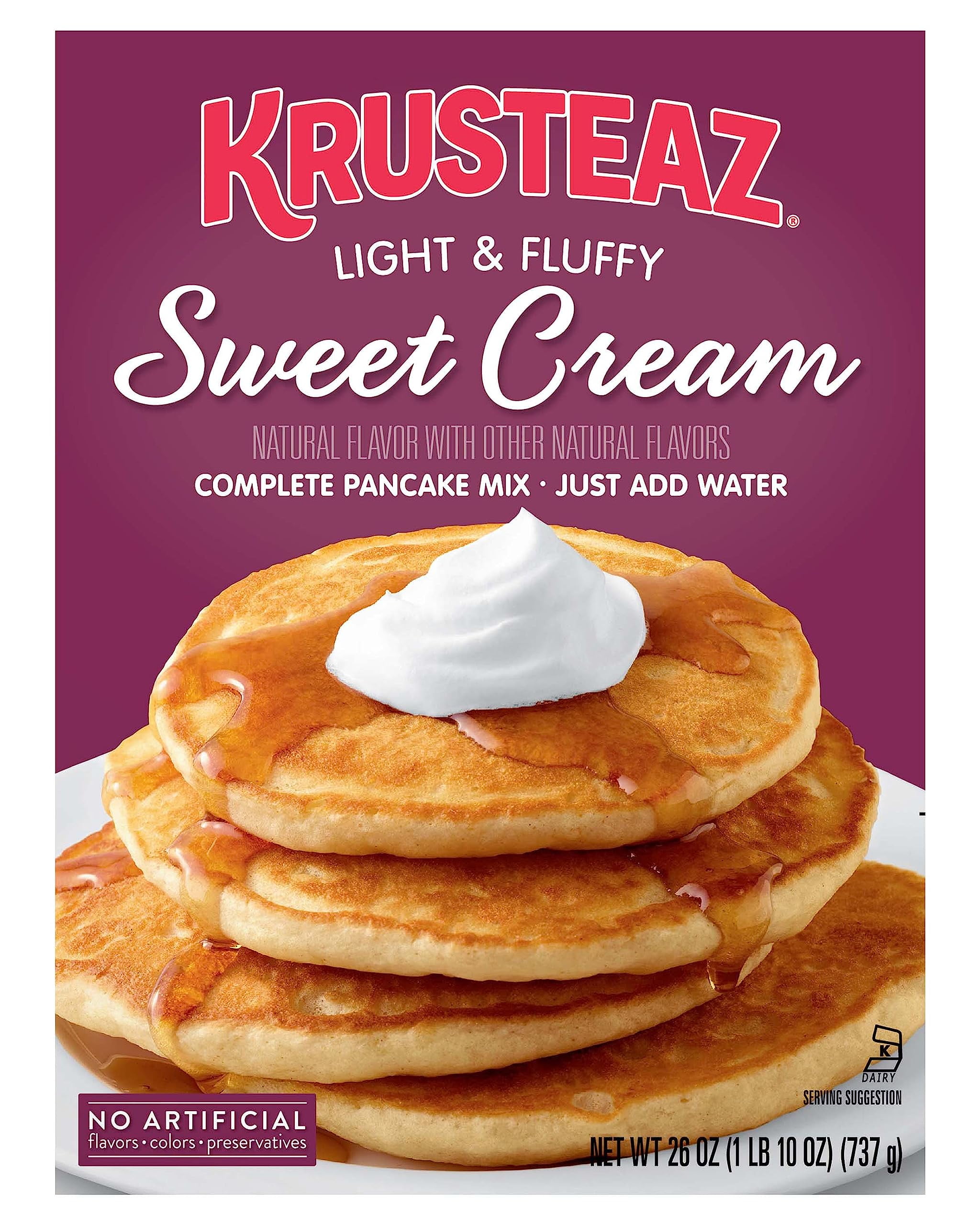 Krusteaz Original Pancake Mix Sweet Cream, 26 Ounce (Pack of 2 ...