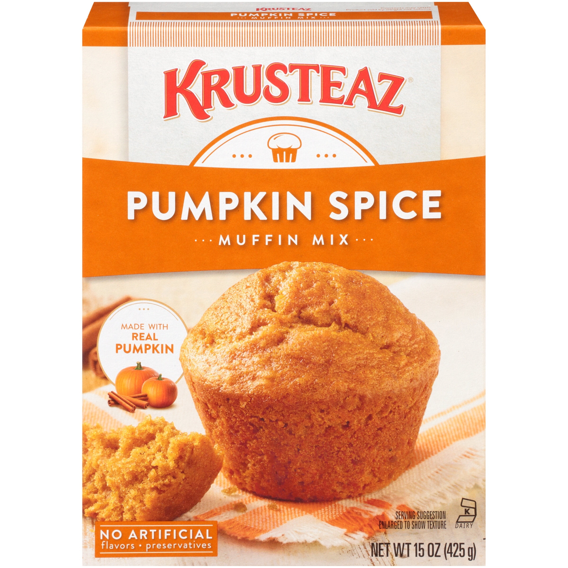 Krusteaz Pumpkin Spice Muffin Mix 15 OZ. Box - Walmart.com