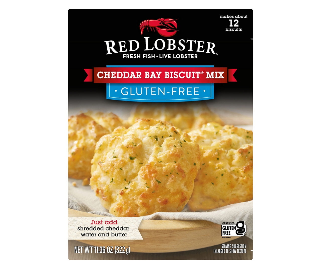 Krusteaz Red Lobster Gluten Free Cheddar Bay Biscuit Mix, 11.36 Oz ...