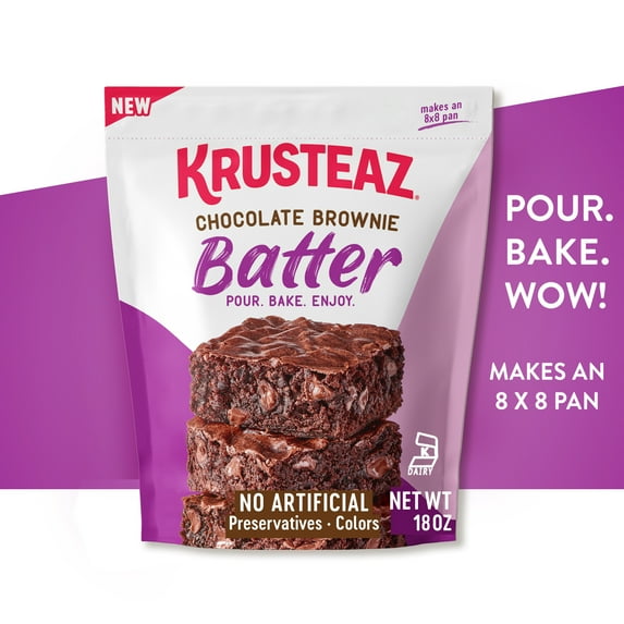 Krusteaz Refrigerated Chocolate Brownie Batter, 18 oz Package - Walmart.com