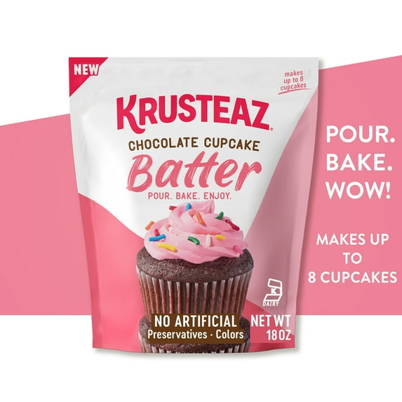 Krusteaz Refrigerated Chocolate Cupcake Batter, 18 oz Package - Walmart.com