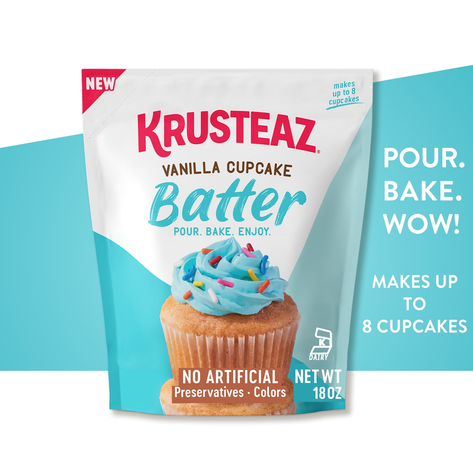 Krusteaz Refrigerated Vanilla Cupcake Batter, 18 oz Package - Walmart.com