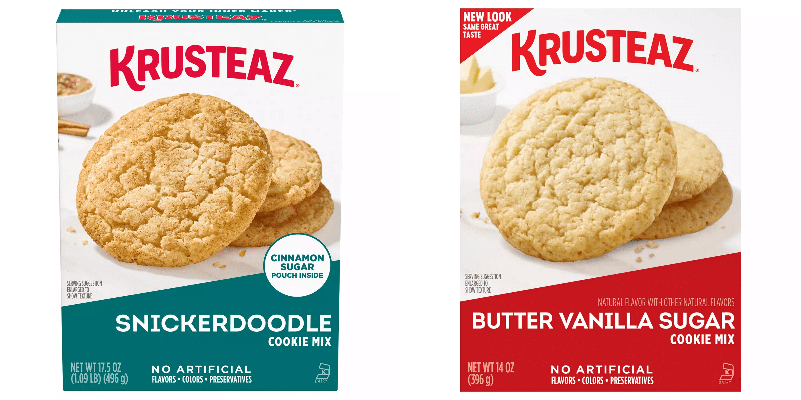 Krusteaz Snickerdoodle Cookie Mix, 17.5 oz&Krusteaz Butter Vanilla ...