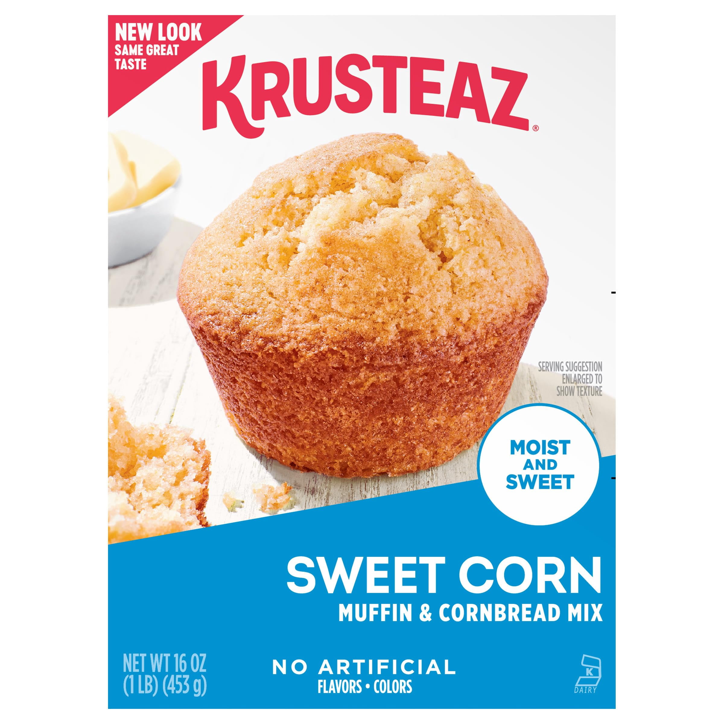 Krusteaz Sweet Corn Muffin & Cornbread Mix, 16 Oz Box Packaging May ...