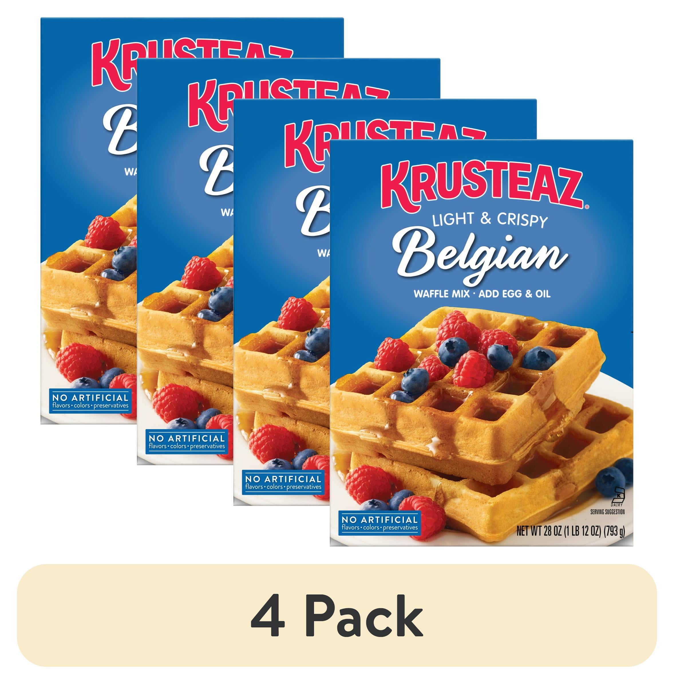 (1 pack) Krusteaz Waffle Mix Supreme Belgian 28 oz - Walmart.com