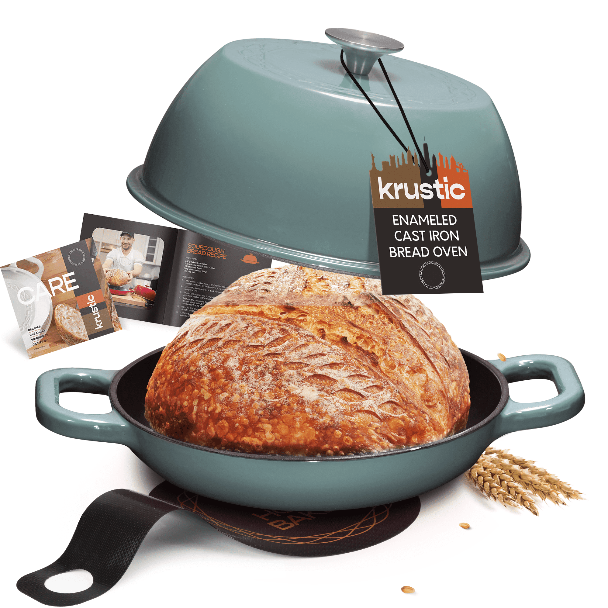 Krustic 6 QT Round Enameled Cast Iron Dutch Oven - Walmart.com