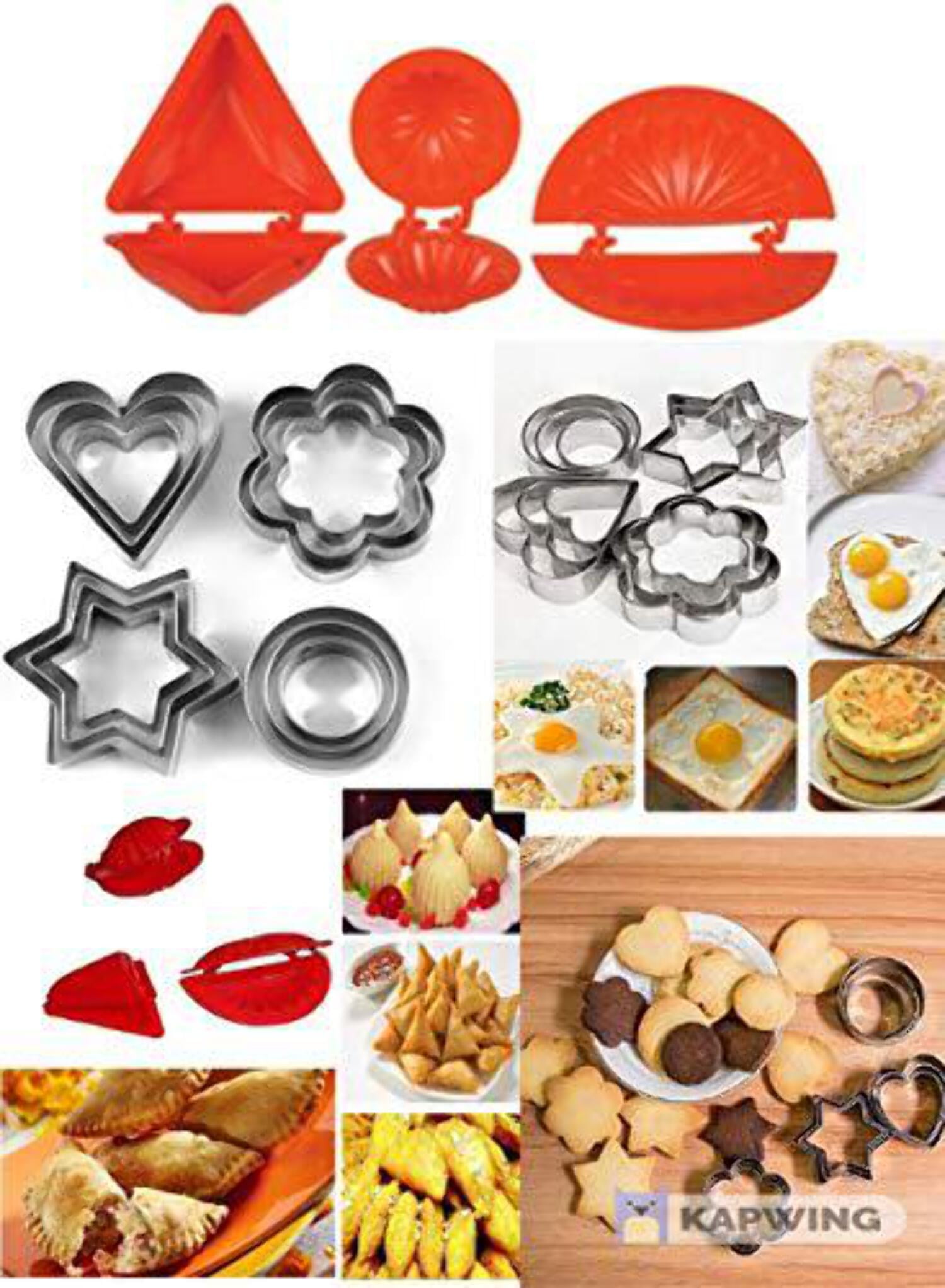 Kruvad 12 Pieces Cookie Cutter Stainless Steel Cookie Cutter with Dough ...