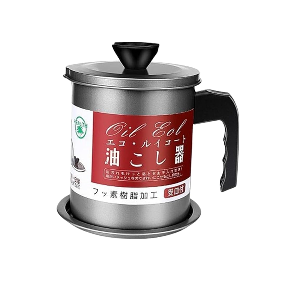 Kruvad Oil Strainer Pot Grease Stainless Steel Can with Separator ...