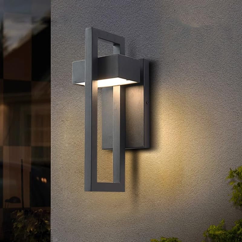 Krychiler Modern Outdoor Wall Sconce – Integrated LED Wall Lamp ...