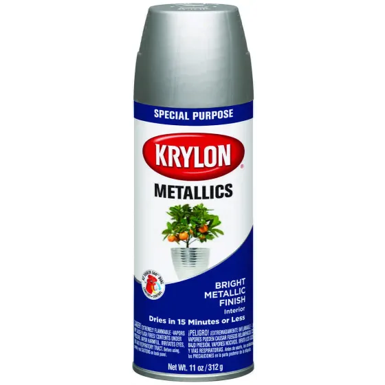 Krylon 1401 Metallic Spray Paint Bright Silver Metallic 11 Ounce, Each ...