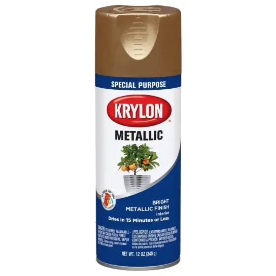 Krylon 1708 Metallic Spray Paint Brass Metallic 11 Ounce, Each ...