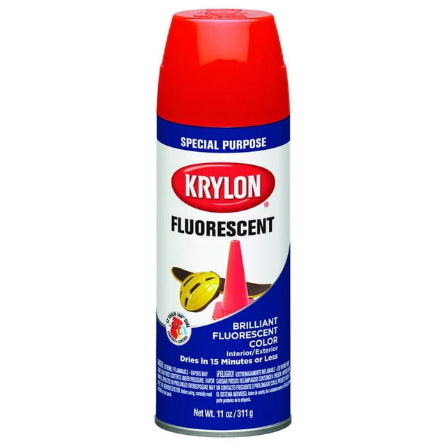 Krylon 3101 Fluorescent Spray Paint Red Orange Fluorescent 11 Ounce,1 ...