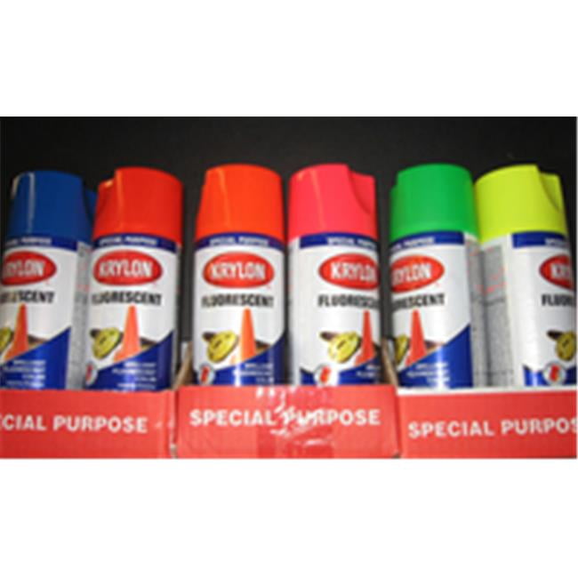 Krylon 31077K Fluorescent Spray Paint, Fluorescent Blue - 11 oz ...