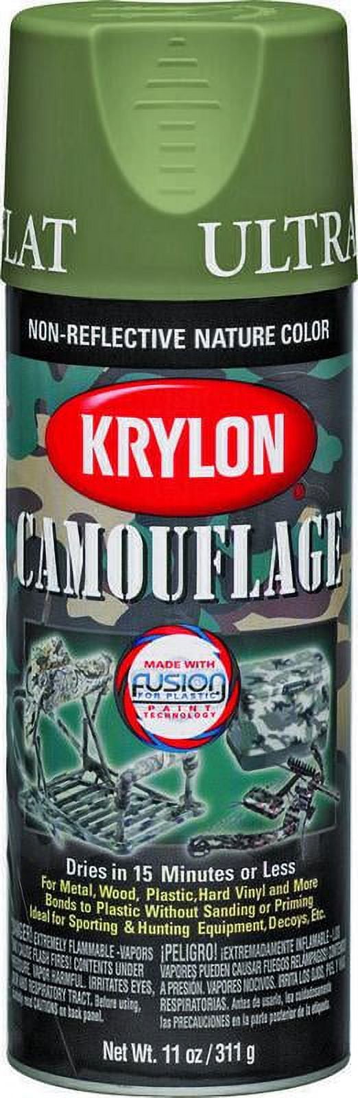 Krylon 4296 Woodland Light Green Flat Camo Spray Paint 11 Ounce,1 Each ...