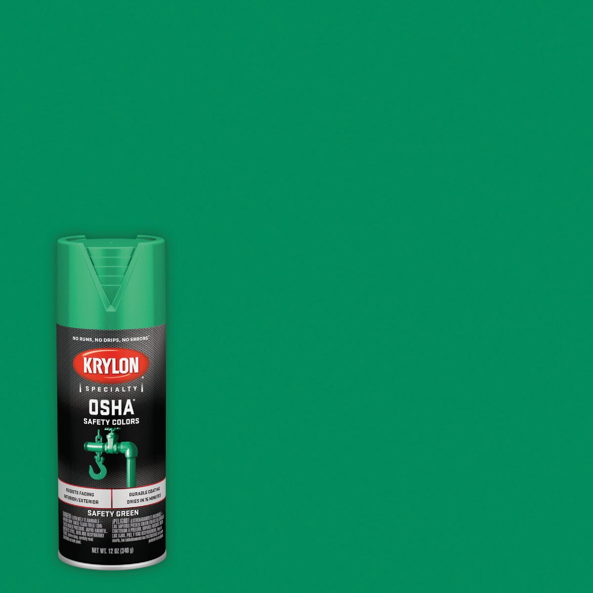 Krylon 7242043 12 oz Spray Paint, Osha Safety Green - Walmart.com