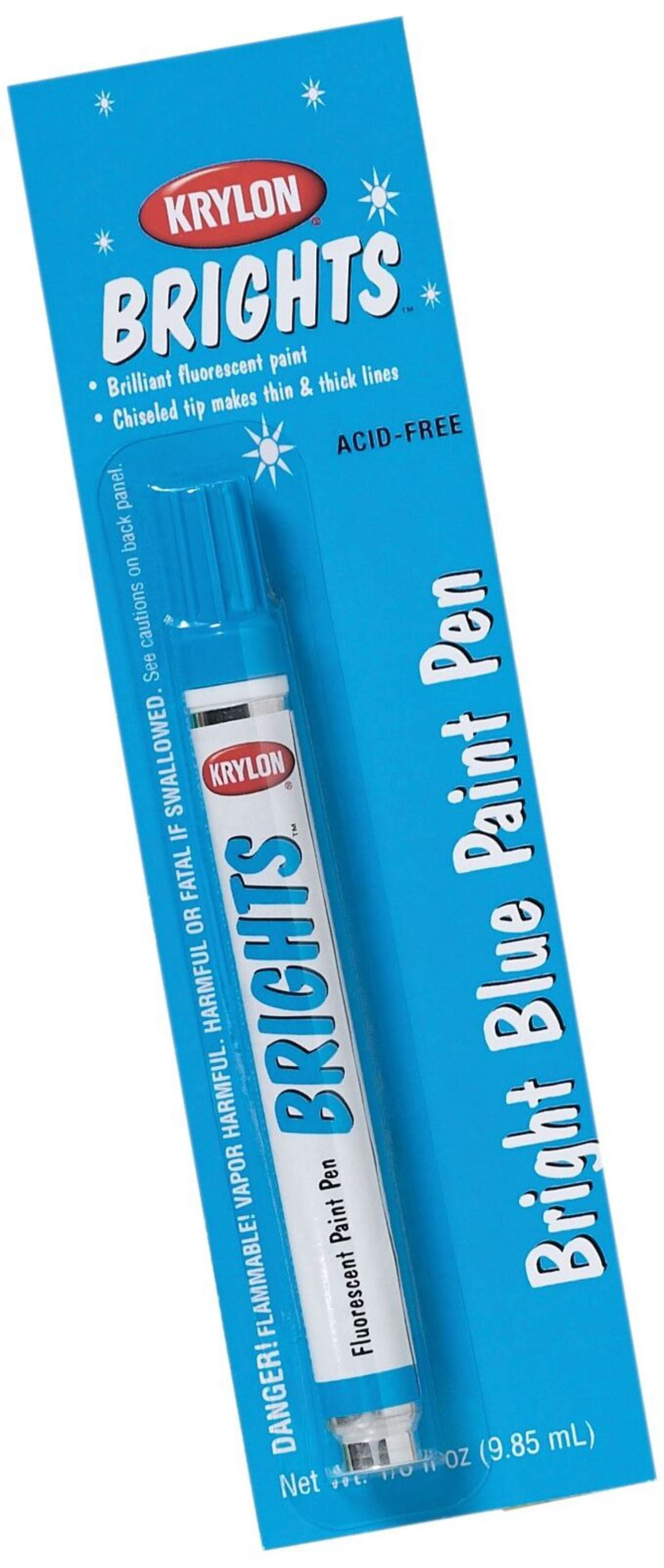Krylon Brights Fluorescent Paint Pens 1/Pkg-Bright Blue - Walmart.com