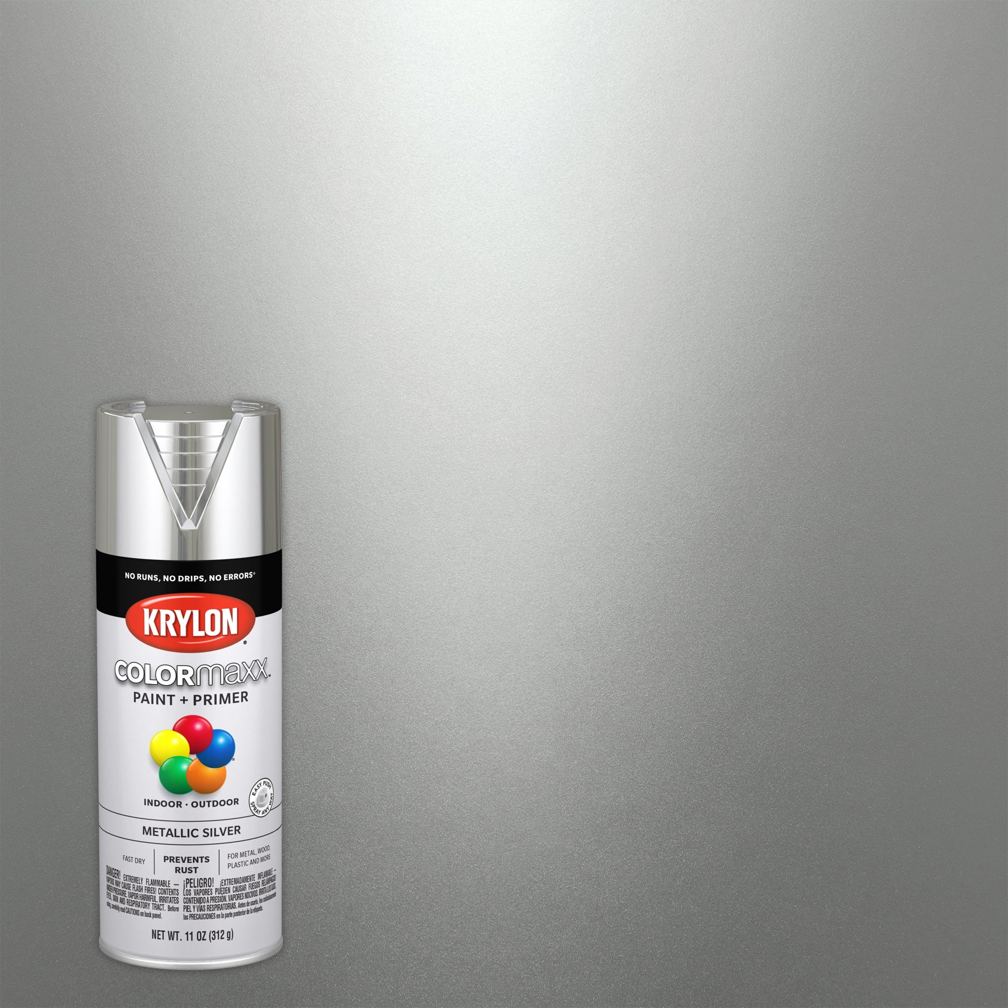 Krylon® COLORmaxx™ Metallic Paint, Metallic, Silver, 11 oz - Walmart.com