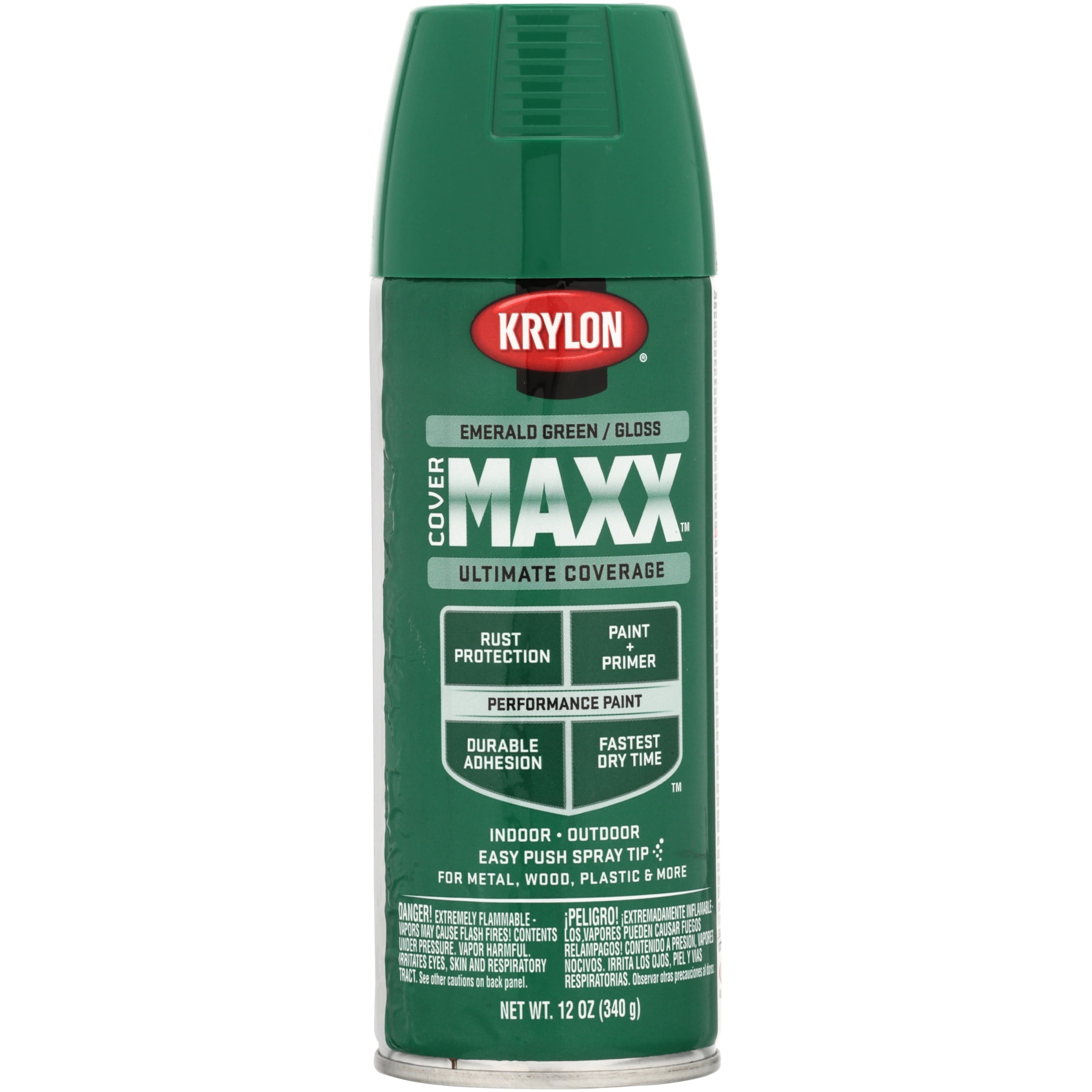 Krylon® CoverMaxx™ Gloss Emerald Green Spray Paint 12 oz. Can - Walmart.com