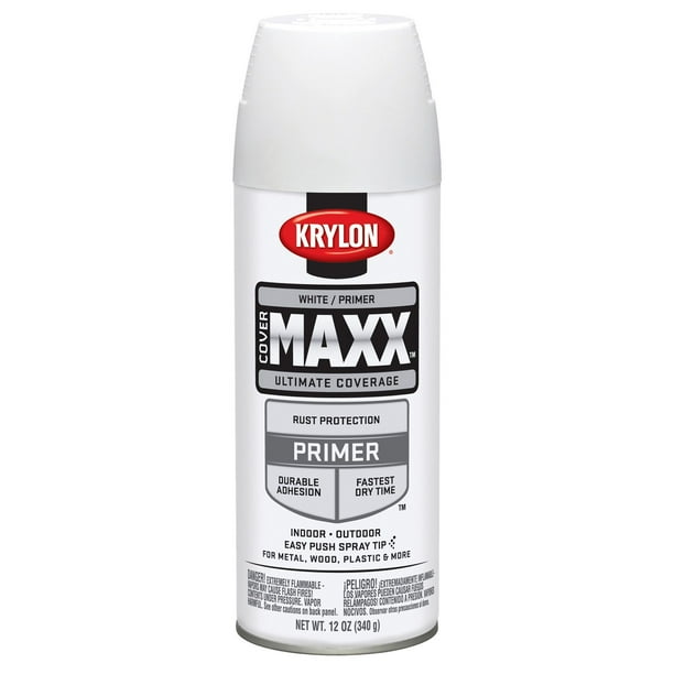 Krylon COVERMAXX Primer Spray Paint, Flat, White, 12 oz. - Walmart.com